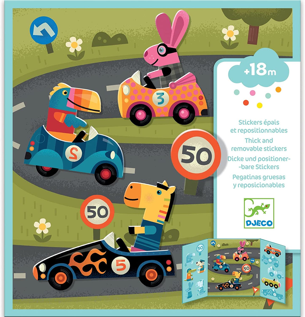 Thick And Easy Removable Stickers - Cars